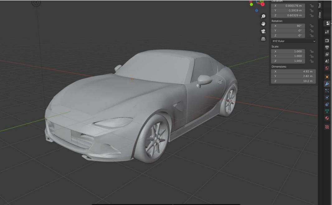 Blender model of a car
